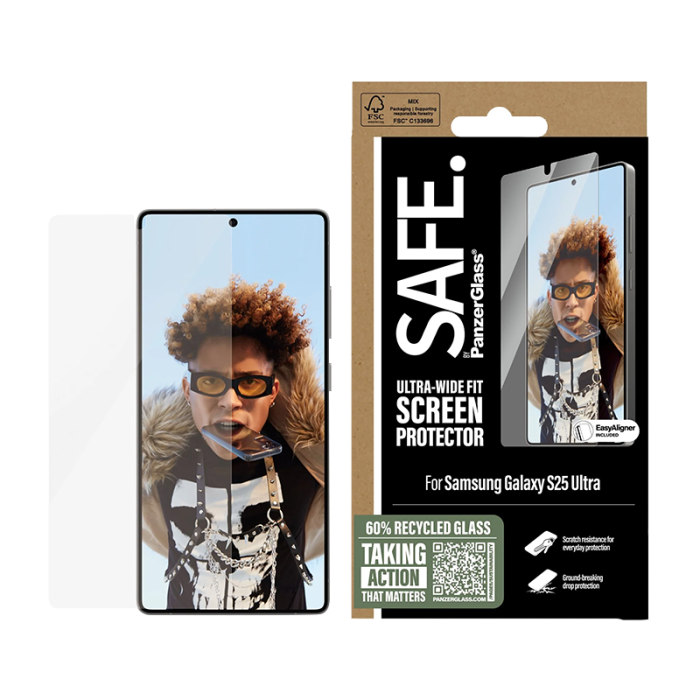 PanzerGlass SAFE Screen Protector Ultra Wide Fit Samsung Galaxy S25 ...